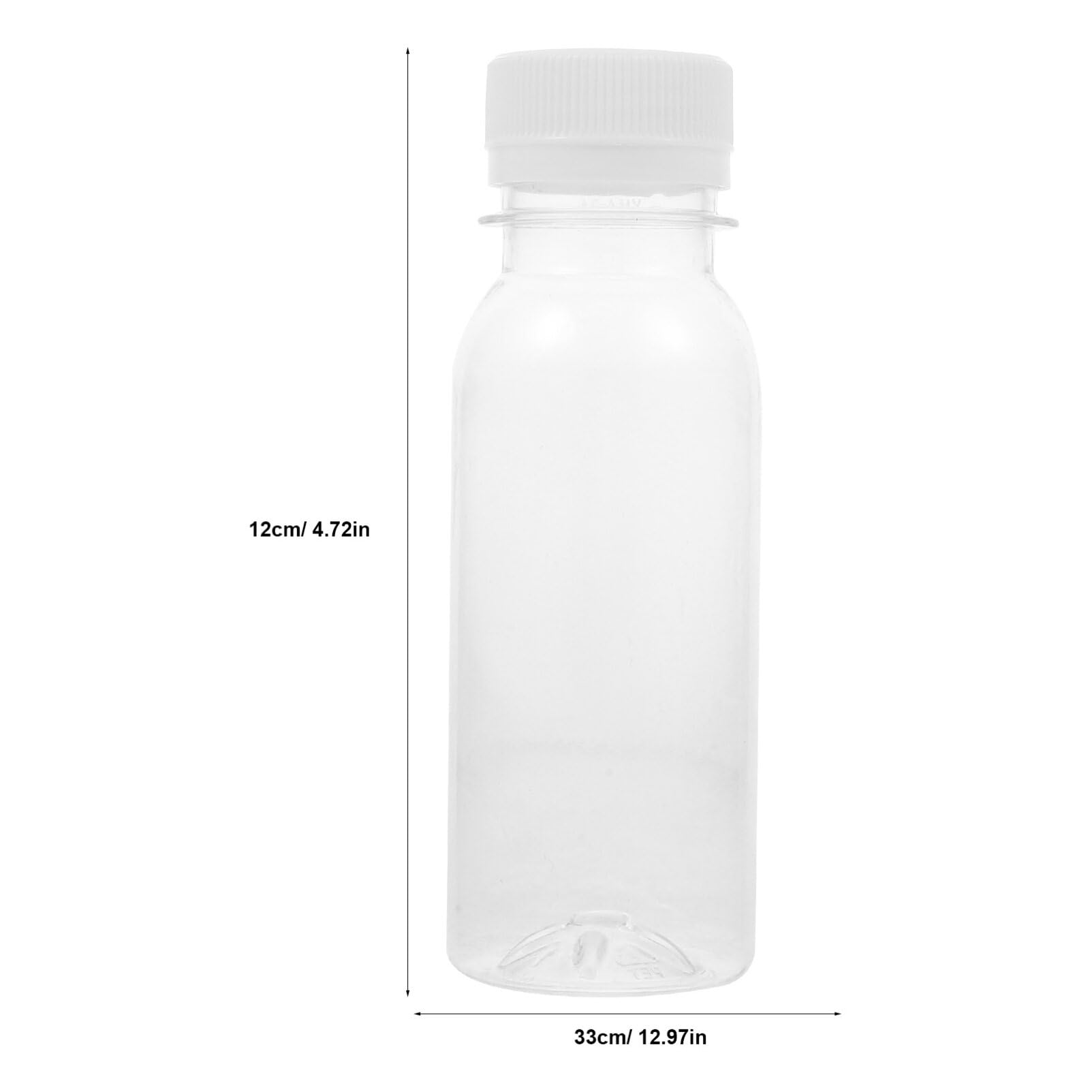 MAGICLULU 6pcs Transparent PET Milk Bottle Sealing Water Bottles Juice Bottles with Lids Small Portable Bottles for Fruit Juice Milk Storage 100ML