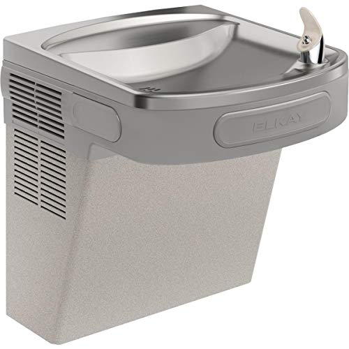 Elkay LZS8WSLK EZH2O Bottle Filling Station with Single ADA Cooler, Filtered, 8 GPH, Light Gray & EZS8L Wall Mount ADA Non-Filtered Cooler, 8 GPH, Light Gray Granite