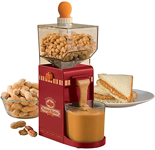 Peanut Butter Maker, Home Peanut Butter Machine Electric Grinding Mechanism Food Processor for Coffee Grinder Machine with Non-Slip Base Hourglass Inlet 110V-220V