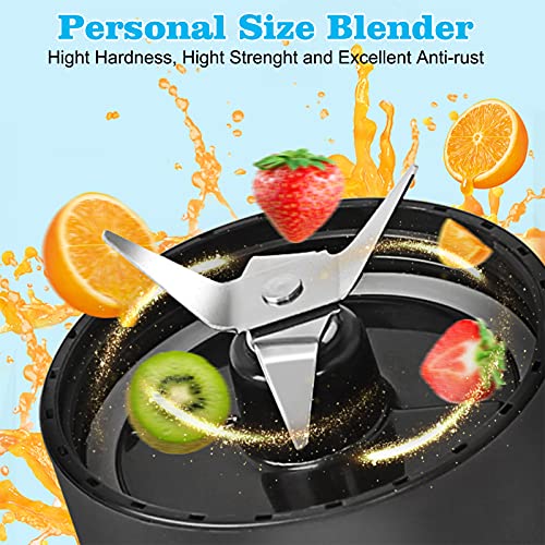 Personal Blender Countertop Smoothies Shakes: Professional Small Vegetable Food Blender Powerful Smoothie Maker Fruit Milkshake Mixer - 2x600ML Portable Travel Juice Cups One Grind Bottle & Kitchen