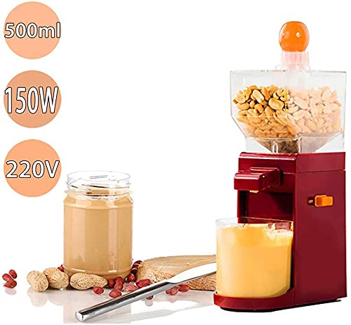 Peanut Butter Maker, Home Peanut Butter Machine Electric Grinding Mechanism Food Processor for Coffee Grinder Machine with Non-Slip Base Hourglass Inlet 110V-220V