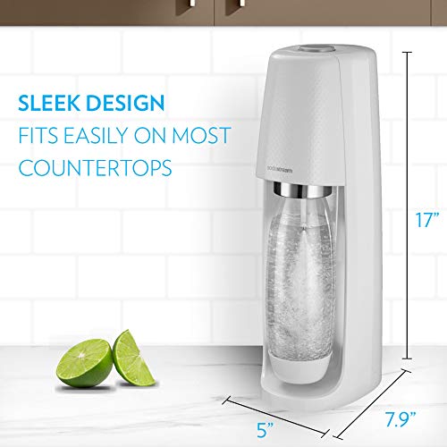 SodaStream Fizzi Sparkling Water Maker (White) with CO2 and BPA free Bottle