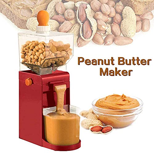 Peanut Butter Maker, Home Peanut Butter Machine Electric Grinding Mechanism Food Processor for Coffee Grinder Machine with Non-Slip Base Hourglass Inlet 110V-220V
