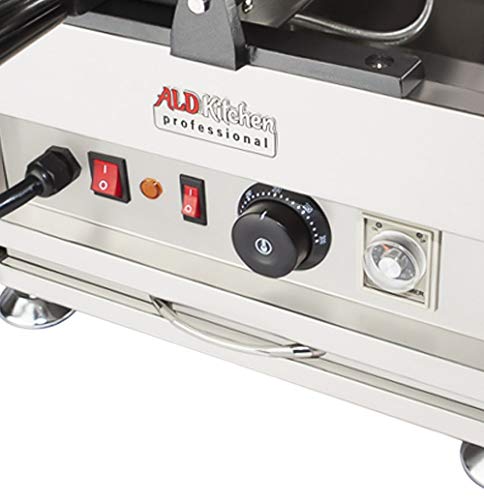 ALDKitchen Fish Shaped Taiyaki Maker | Stainless Steel Professional Taiyaki Iron with Nonstick Baking Molds | Six Fish Shaped Waffles | 110V | 3kW