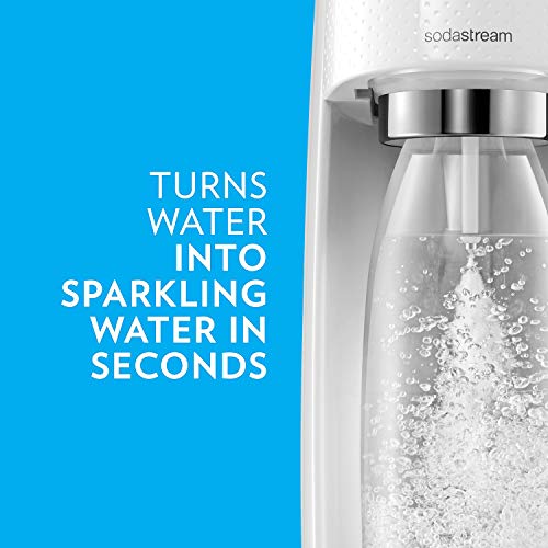 SodaStream Fizzi Sparkling Water Maker (White) with CO2 and BPA free Bottle