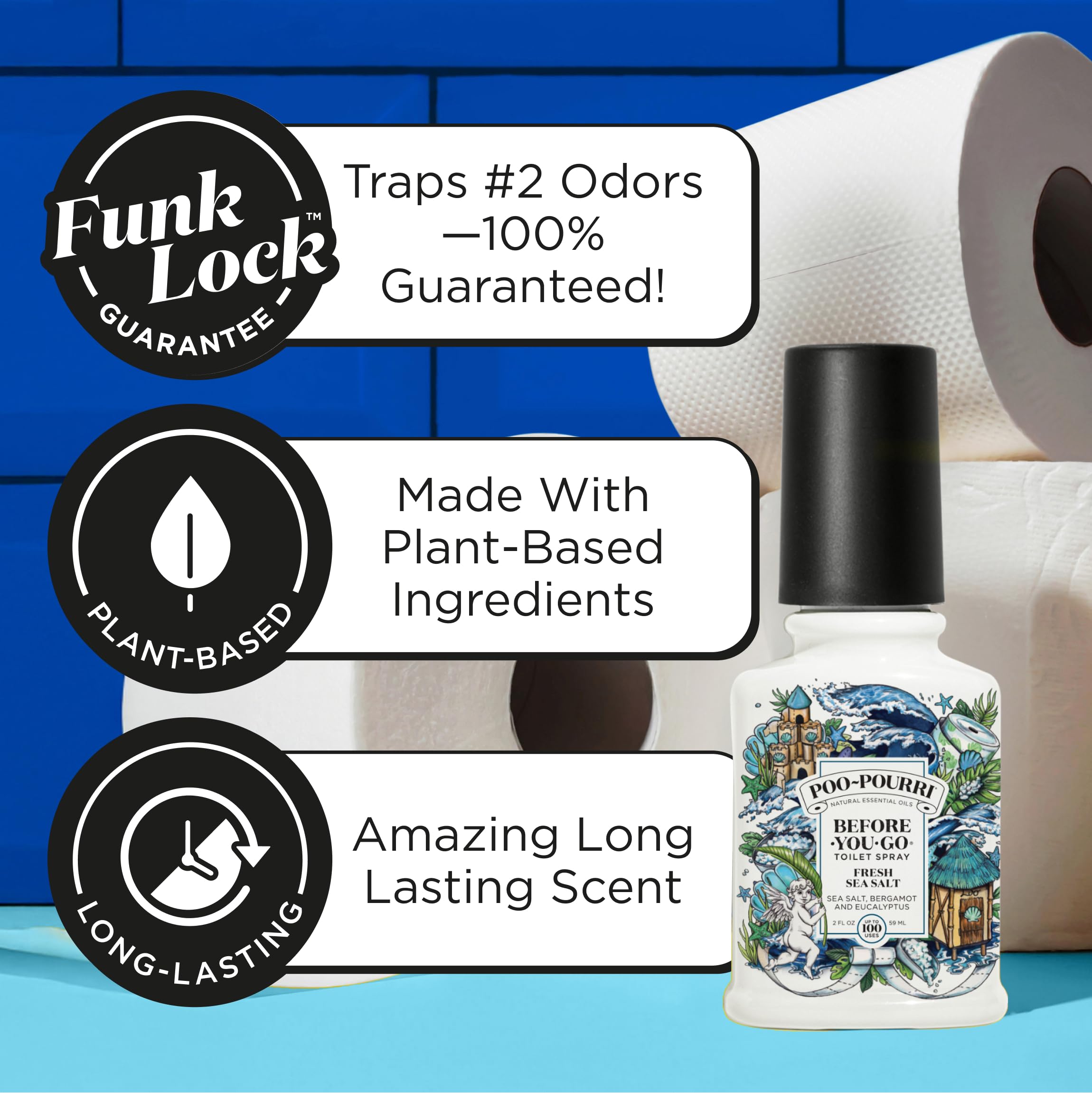 Poo-Pourri Before-You- go Toilet Spray, 2 Fl Oz (Pack of 1), Fresh Sea Salt