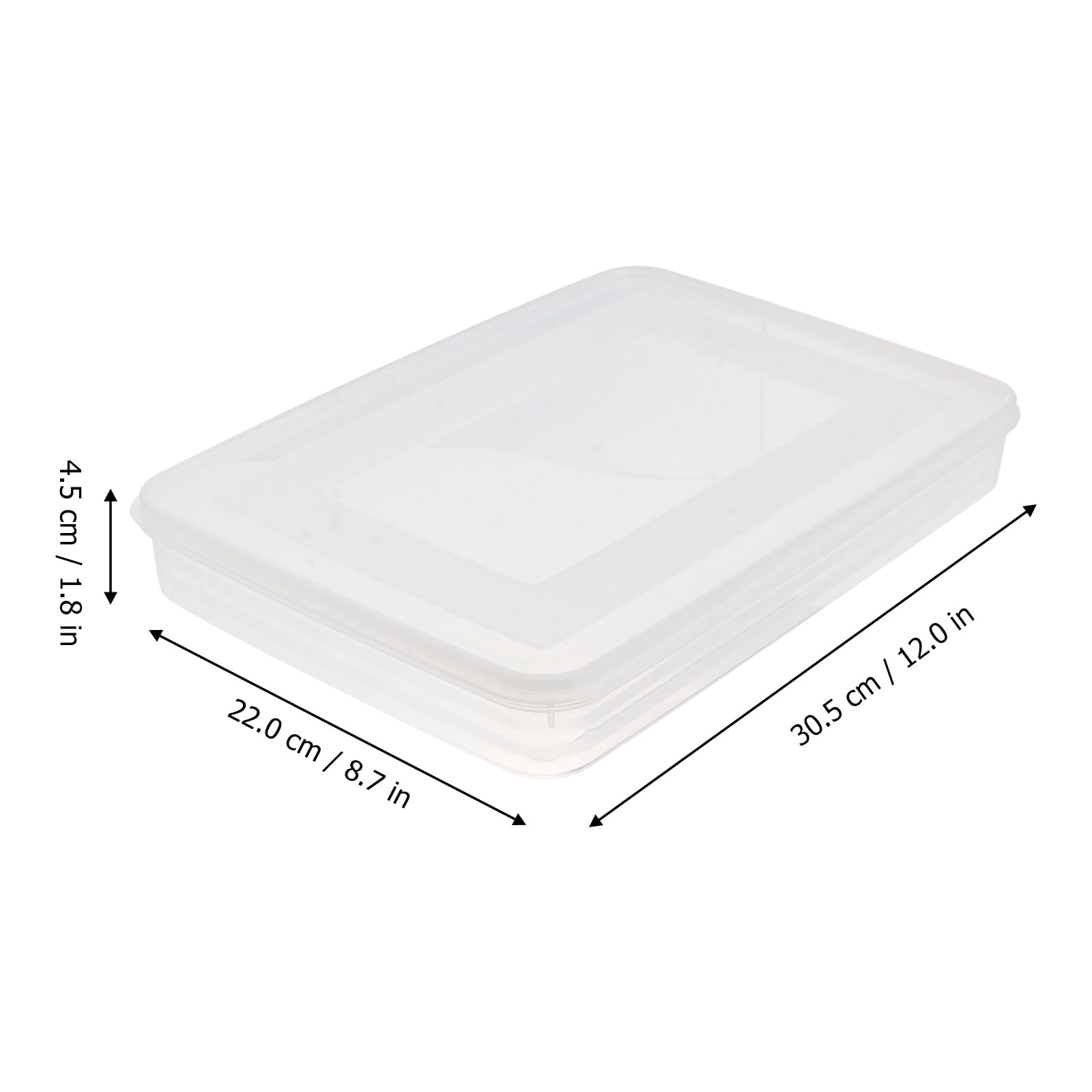 HOMSFOU 2pcs Dumpling Box Containers for Fridge Large Plastic Container Flat Storage Bins Stackable Food Storage Containers Refrigerator Box Dumpling Case Kitchen Supply Dumpling Tray