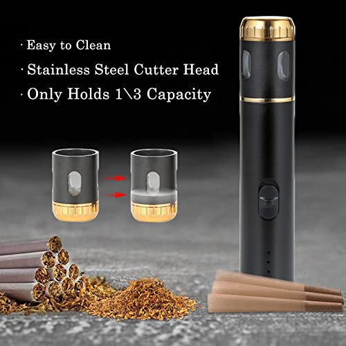 Electric Portable Herb Grinder, USB Rechargeable Spice Multipurpose Crusher for Fluffy Product and The kitchen Grinding (black)