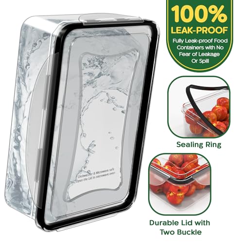 70 Pack Large Food Storage Containers with Lids-Total 769 Oz ,85 OZ to Small Box(35 Boxes,35 Lids) Airtight Plastic containers with lids-Containers for Kitchen Pantry Organizers-Freezer Microwave safe