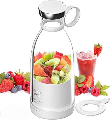 Personal Blender, Portable Blender, Battery Powered Blender and Smoothie Maker (White)