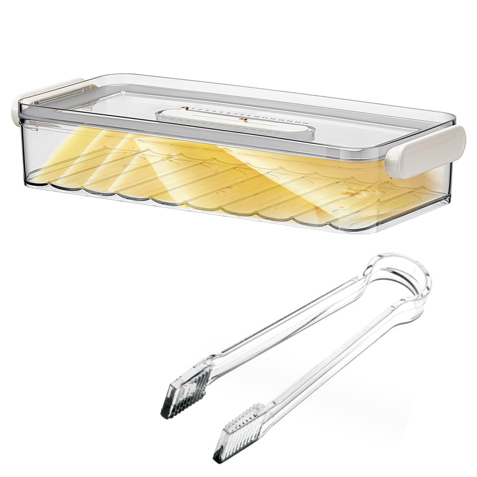 Bacon Container for Refrigerator, Airtight Thick Plastic Deli Meat Storage Containers for Fridge, Cheese Container for Fridge with Serving Tongs, Lunch Meat Container with Lids, Kitchen Food Storage