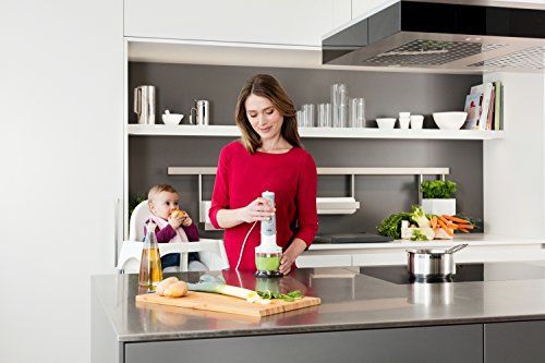 Braun MultiQuick 5 Maker and Hand Blender Patented Technology - Powerful 350 Watt - Dual Speed - Includes Beaker, Whisk, 2-Cup Chopper, Silicon Baby Food Freezer Tray, Spatula