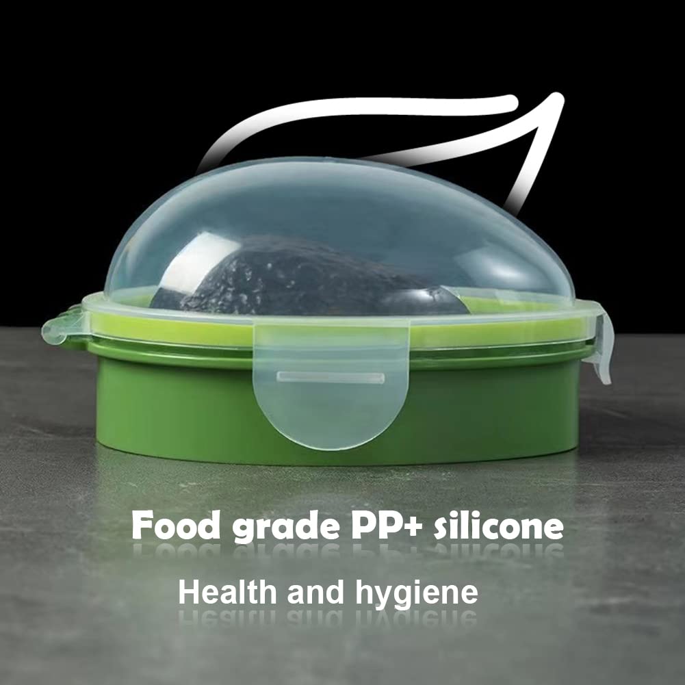 QIANLUO Avocado Saver Avocado Keeper Reusable Avocado Storage Container Individual Avocado Saver Holder Avocado Storage Box for Fridge to Keep Avocado Fresh, green