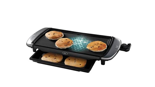 Oster DiamondForce 10 x 20" Nonstick Coating Infused with Diamonds Electric Griddle with Warming Tray