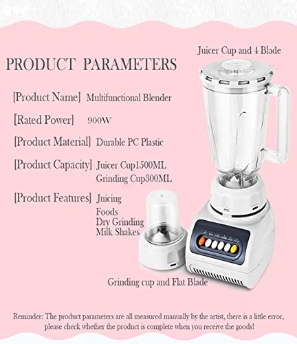 Professional Kitchen Blender Set with Blending & Grinding Blades Countertop Blender 900W Adjustable Speeds Blender with 53 Oz Blender Cup for Shakes and Smoothies,10 Oz Grinder Cup for Coffee,Bonus 2pcs Cord Organizer (Black)