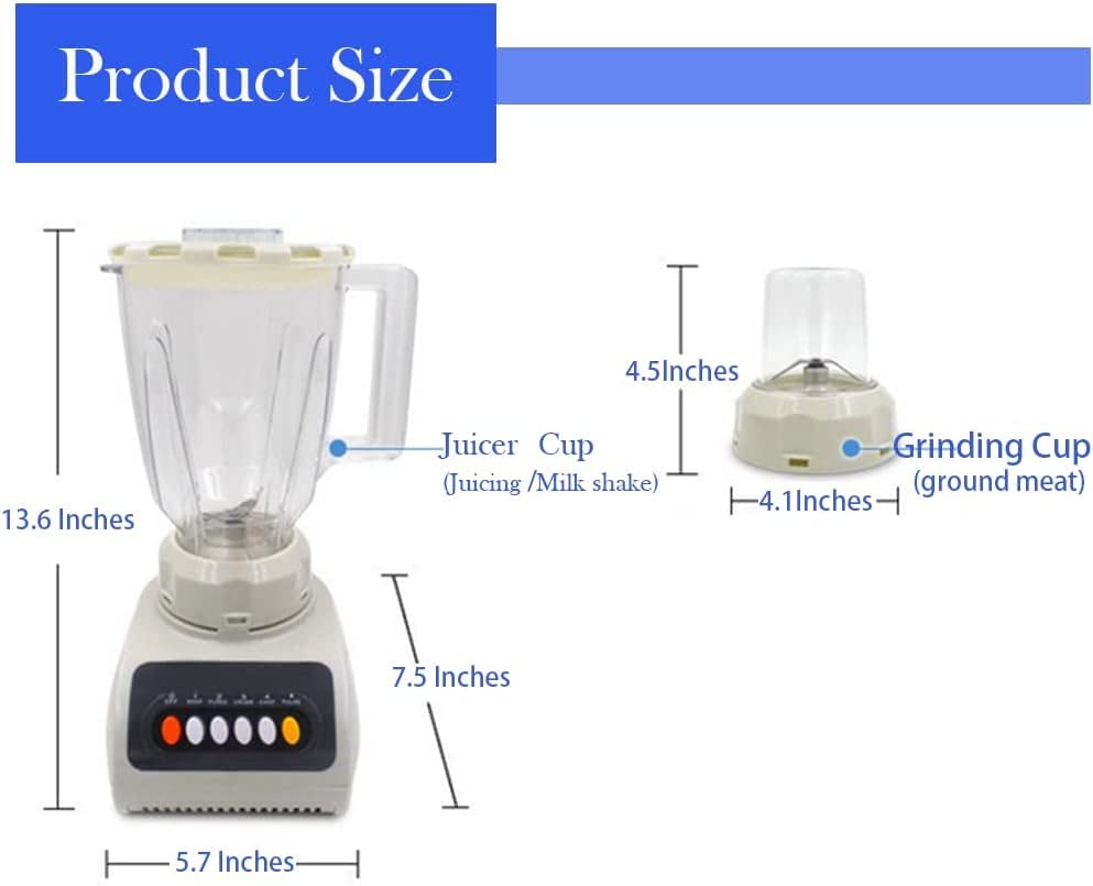 Professional Kitchen Blender Set with Blending & Grinding Blades Countertop Blender 900W Adjustable Speeds Blender with 53 Oz Blender Cup for Shakes and Smoothies,10 Oz Grinder Cup for Coffee,Bonus 2pcs Cord Organizer (Black)