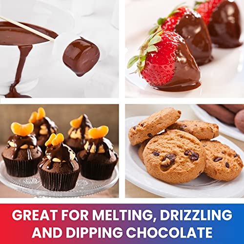 Total Chef Chocolatiere Electric Melter for Chocolate and Candy Melts, 8.8 oz (250 g), Fondue Pot, DIY Candy Maker with 32-Piece Accessory Kit for Dessert, Special Occasion, Romantic Dinner, Red