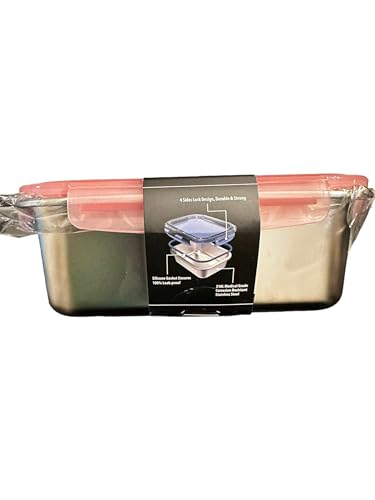 Gourmet Kitchen MICROWAVEABLE STAINLESS STEEL FOOD CONTAINER (PURPLE)