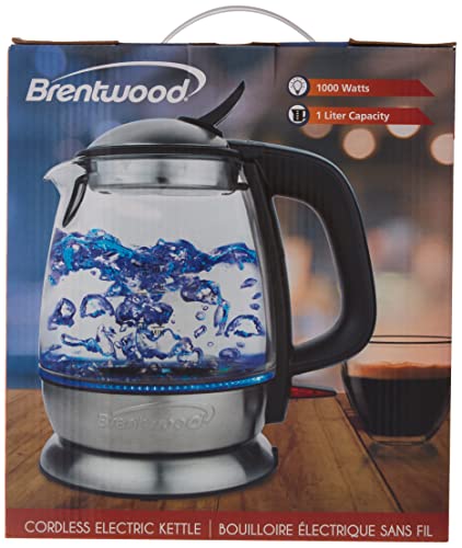 Brentwood Appliances Kt-1910bk 1-liter Cordless Glass Electric Kettle