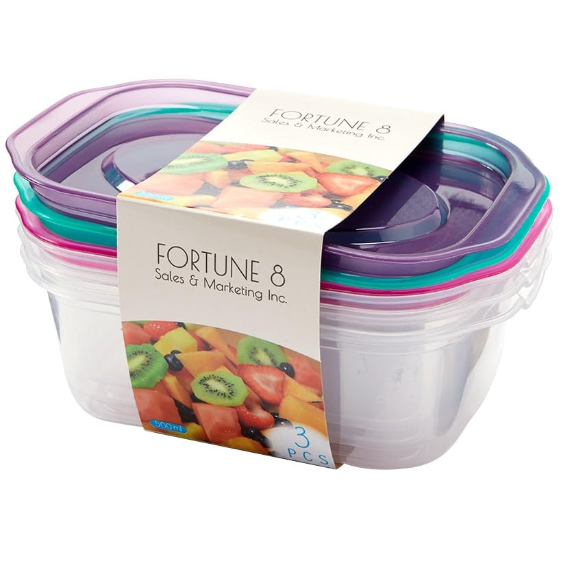 The Lakeside Collection Set of 3 Food Storage Containers with Lids