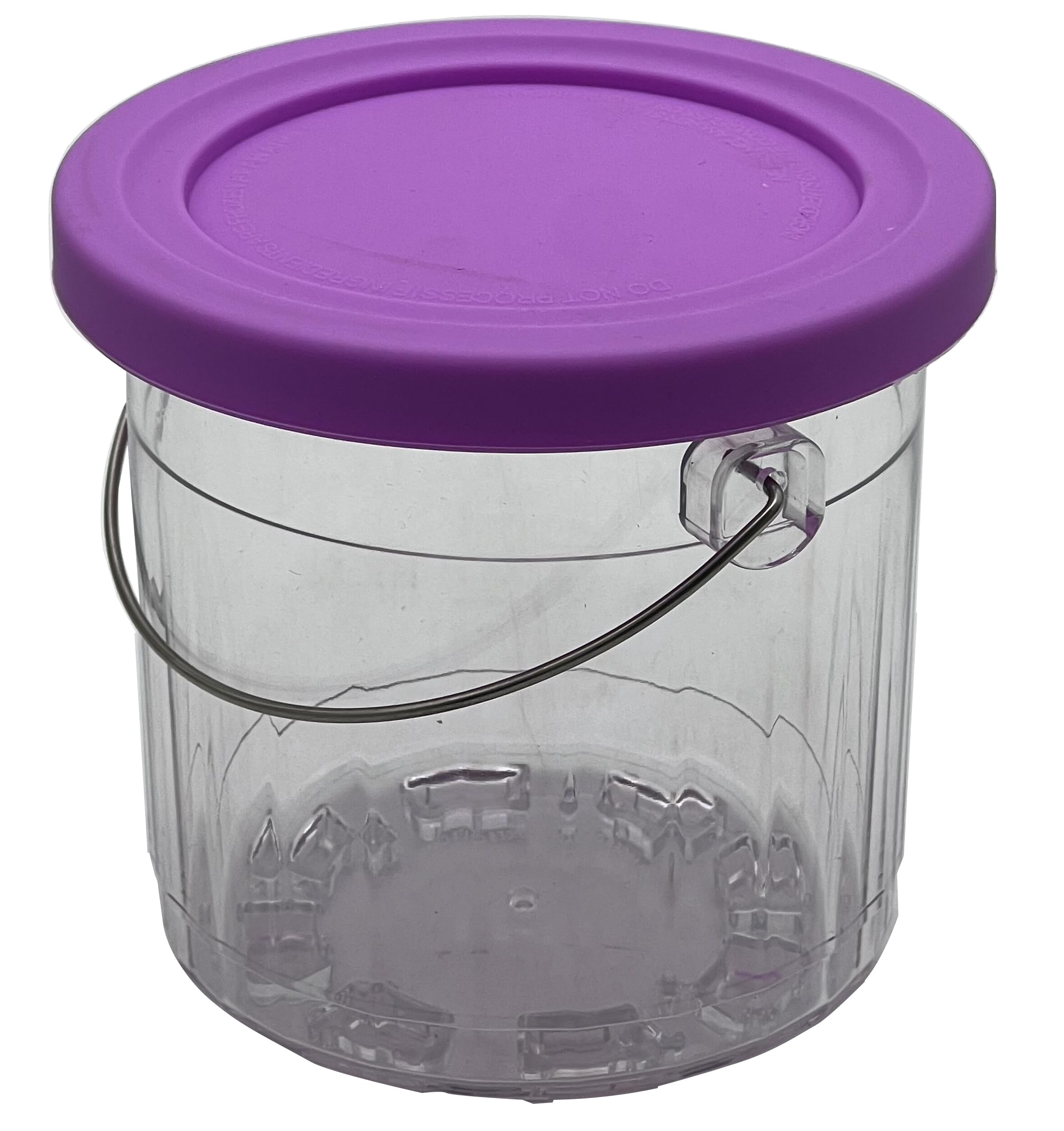 joystar Upgrade bucket Ice Creami Containers,Compatible with Ninja Creami Pints and Lids - 4 Pack, 16oz Cups NC301 NC300 NC299AMZ Series Ice Cream Maker (16oz pints NC300, Orange/purple/coffee/grey)