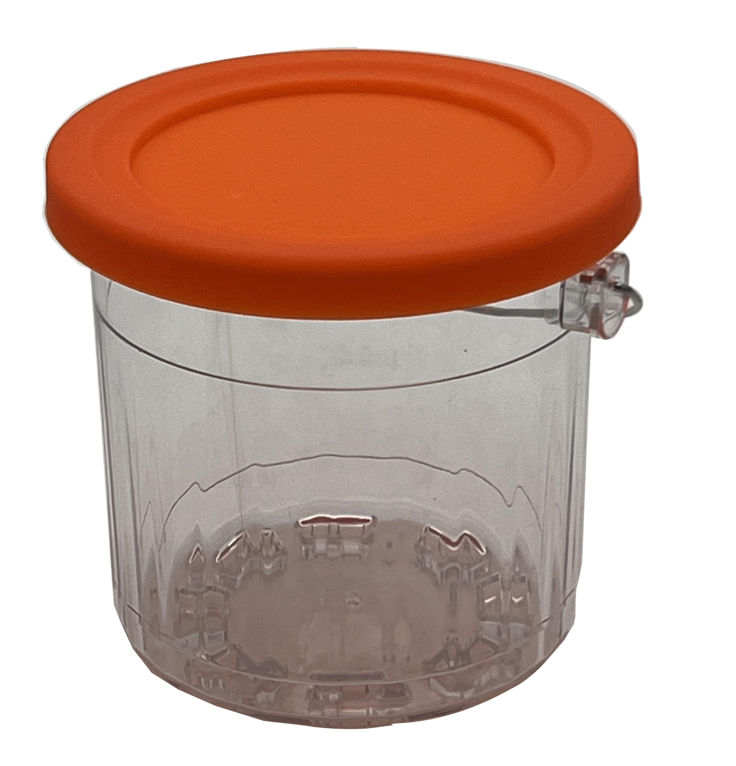 joystar Upgrade bucket Ice Creami Containers,Compatible with Ninja Creami Pints and Lids - 4 Pack, 16oz Cups NC301 NC300 NC299AMZ Series Ice Cream Maker (16oz pints NC300, Orange/purple/coffee/grey)