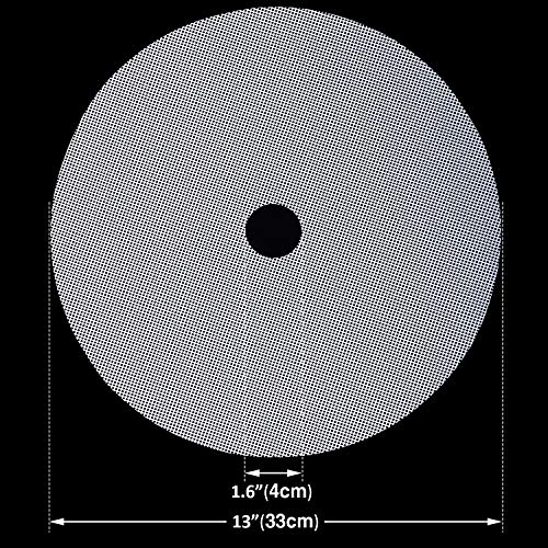 4 Pieces Round Silicone Dehydrator Sheets Non-Stick Food Dehydrator Mats Reusable Silicone Steamer Mesh Baking Mat for Fruit Dryer