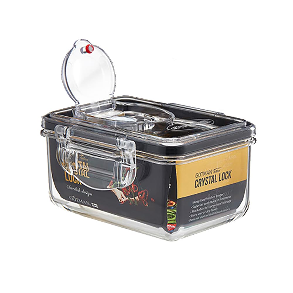gotman Airtight Food Storage Container Rice pack (15.2 OZ, 1 Containers + 1 Steam Vent Lid)- BPA-Free, Safe Baby Food Container,Microwave & Freezer Safe Food Containers with Lids
