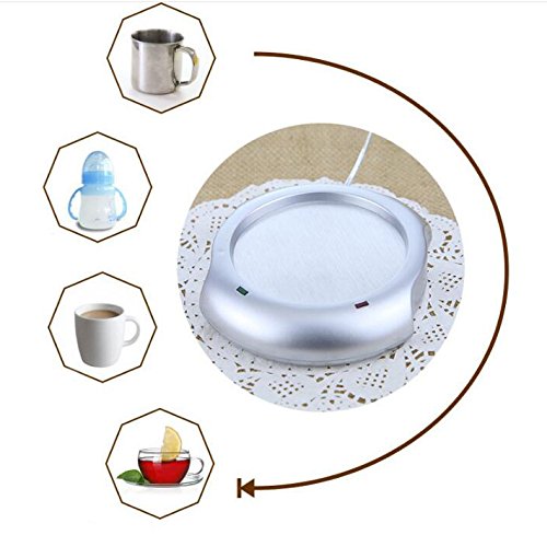 FixtureDisplays® USB Mug (Up to 2.9" Diameter Mugs) Warmer for Office, Home Use, Desktop Heated Coffee & Tea 16775