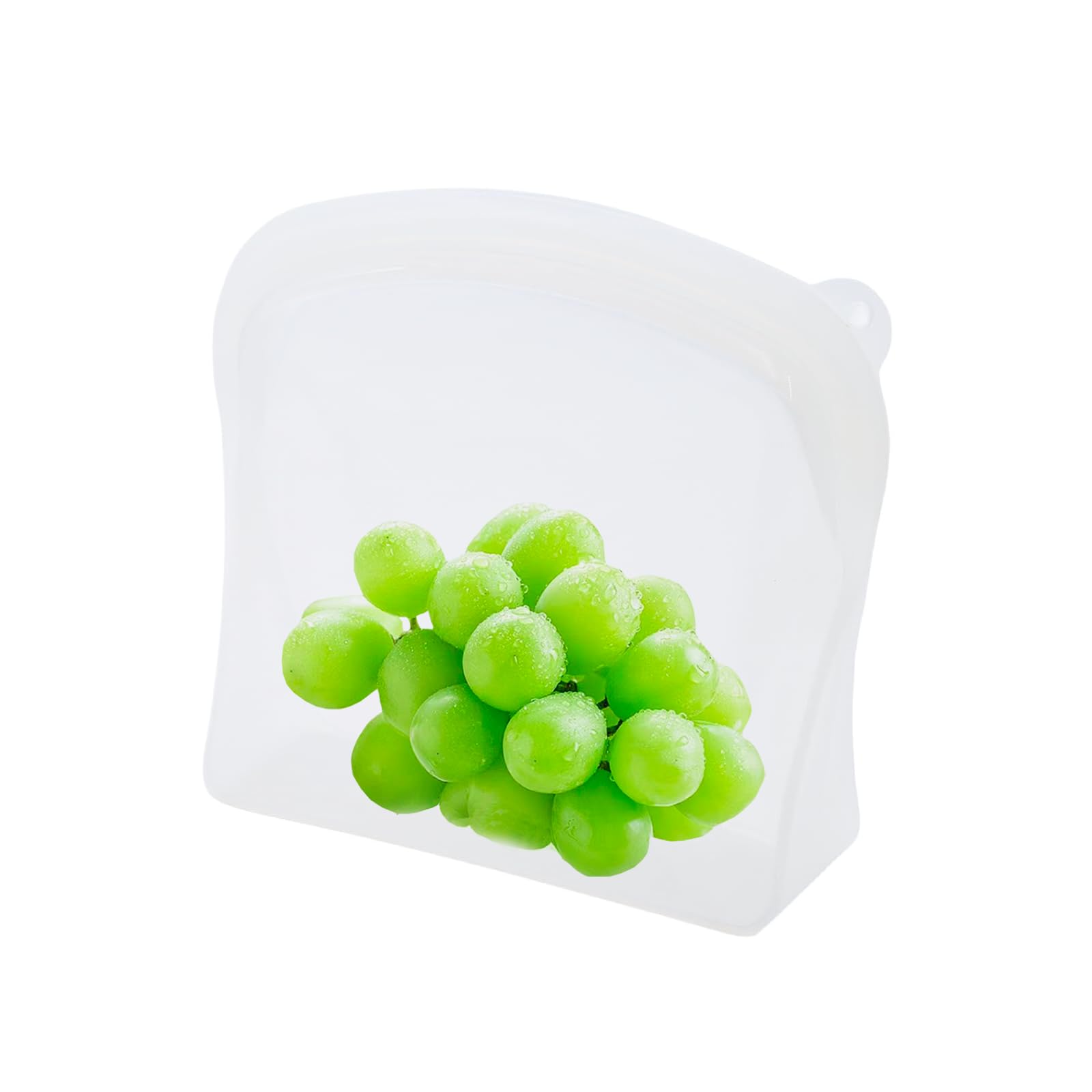 Kelina 1/2 Gallon Reusable Silicone Storage Bag,Food Storage Container Set,Microwave and Dishwasher Safe,Leak-free,Clear