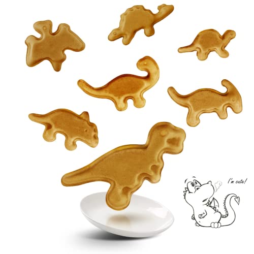 Mini Waffle Maker Dinosaur Waffle Iron for Kids 7 Unique Dino Waffle in Minutes, Electric Nonstick Waffle Pancakes Maker with Removable Plates Breakfast Maker Machine, Fun Gift for Kids Family