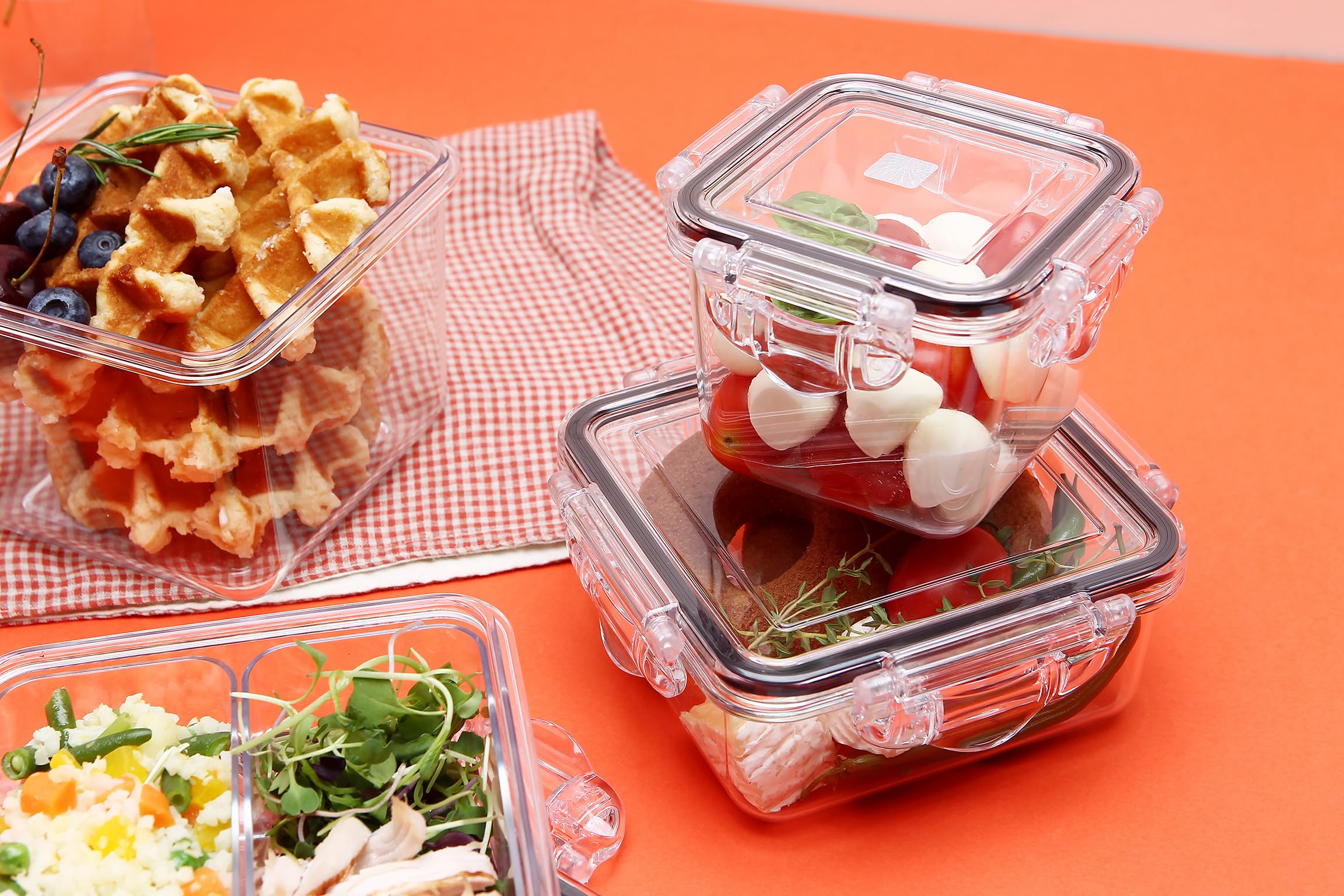gotman Airtight Food Storage Container With Lid (50.7 oz) - Leak-Proof | BPA-Free | Meal Prep | Microwave, Freezer and Dishwasher Safe | Kitchen Fridge Organizer Boxes | Fresher Food