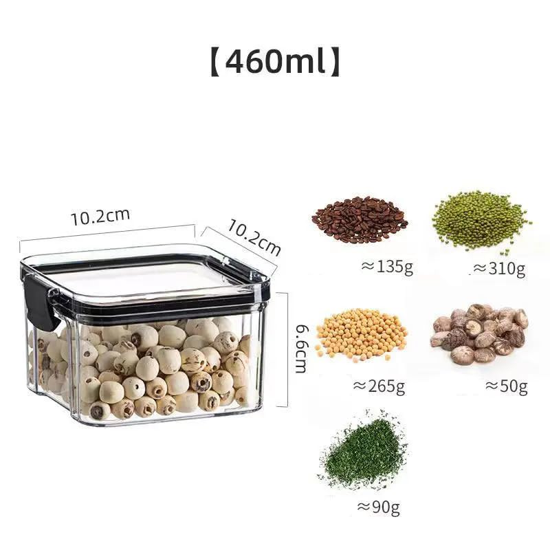 6PCS Food Storage Containers Set with Lids, Ideal for Kitchen Pantry Organization and Storage