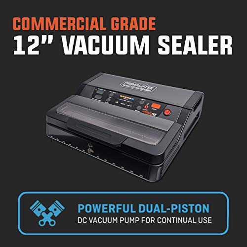 PrimalTek 12" Commercial Grade Vacuum Sealer - User Friendly for Food Savers, 26β Vacuum Pressure β Features an Auto Cooling System, Smart Heat Technology, and Vacuum Bag Positioning Guides