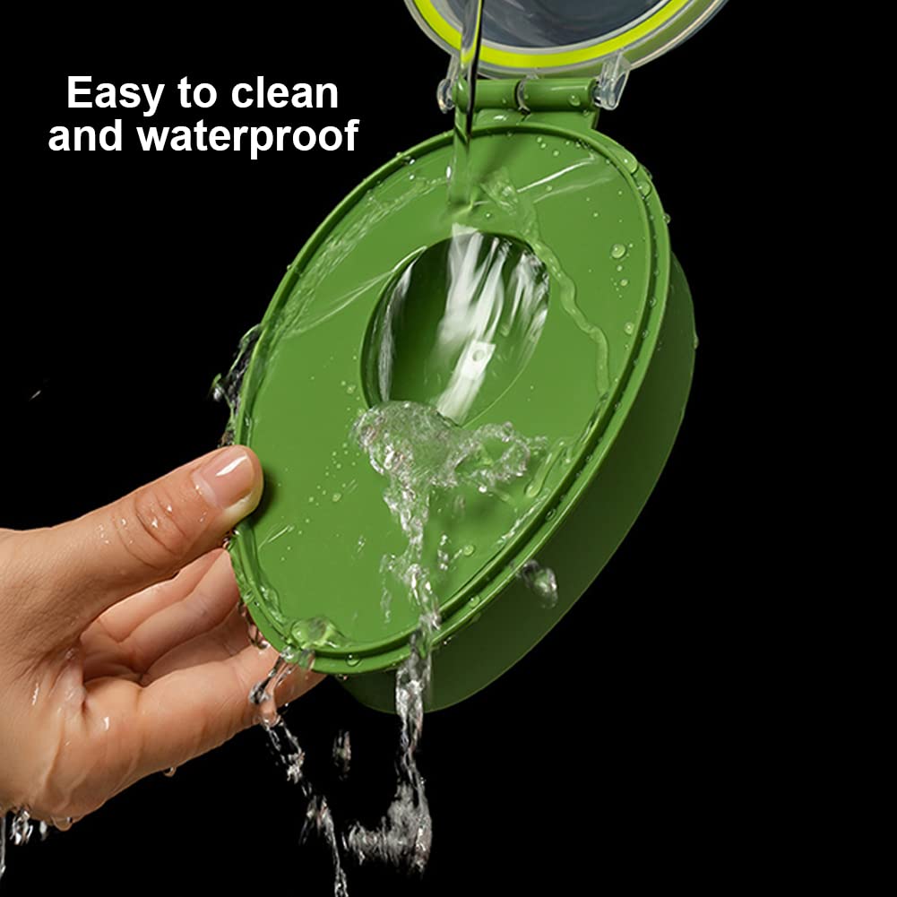 Avocado Keeper Reusable Avocado Storage Container individual Avocado Saver Holder Organizer Food Crisper Storage Box for Refrigerator Fridge to Keep Avocado Fresh(green,size:6.02 x 4.33 x 3.15inch)