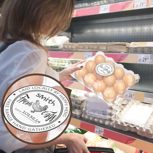 Zhanmai Plastic Egg Cartons for 12 Eggs with Sticker Labels Extra Large Duck Egg Tray Reusable Egg Container with Egg Carton Stickers Plastic Egg Holder for Refrigerator Family Market(120 Pcs)