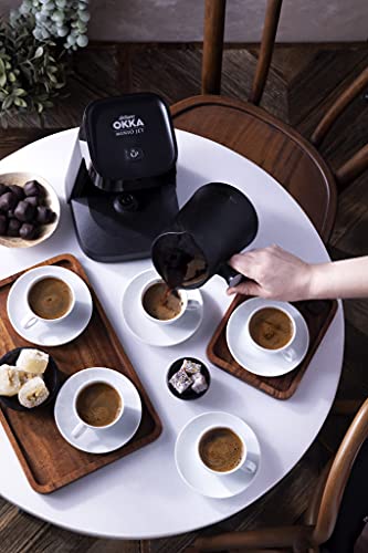 Arzum Okka Jet Automatic Turkish Coffee Maker, Black/Chrome (OK0017-KUL)