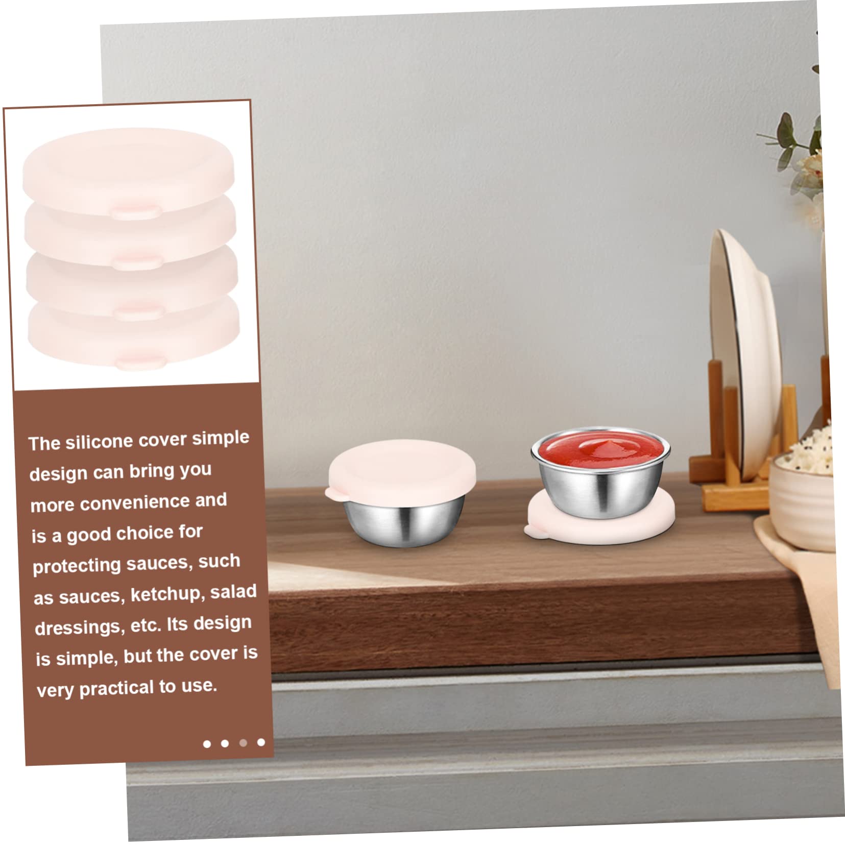 RORPOIR Soy Sauce Bowls Lids Kitchen Condiment Dishes Vinegar Dish Lids Random Color