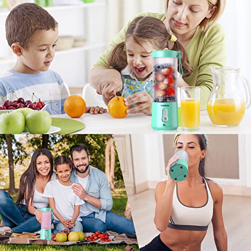 Portable Blender, Personal Size Blender for Smoothies and Shakes,USB Rechargeable Mini Blender Fresh Juicer Cup with Stronger Motor Household Fruit Mixer for Kitchen,Home,Travelā¦