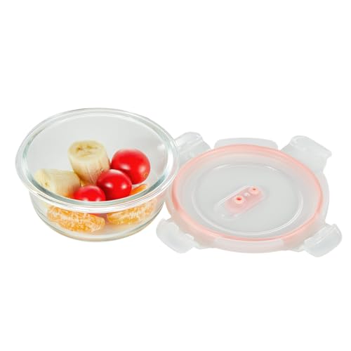 DASAAN 24-Piece Glass Food Storage Containers Set with Airtight lid, Glass Meal Prep Containers, Easy Stack Containers, Durable Glass Container-From Fridge directly to Oven and Dishwasher Safe (Pink)