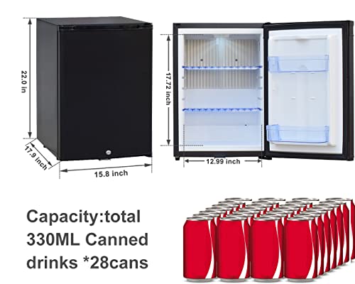 SMETA 12 Volt Refrigerator Semi Truck Refrigerator Freightliner Cascadia Drivers DC 12V|110V Compact Refrigerators RV Mini Small Fridge Upright Deep Freezers Camper Wheeler Van 36 qt 1.2 cuft Lock