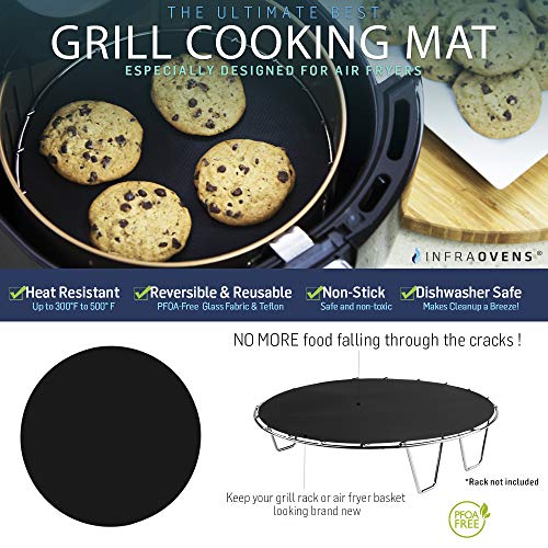 Air Fryer Round Paper Liners Compatible with Ninja, Frenchmay, Habor, Maxi-Matic, Power Airfryer Oven, Zeny +More | Unbleached Parchment Paper Sheets