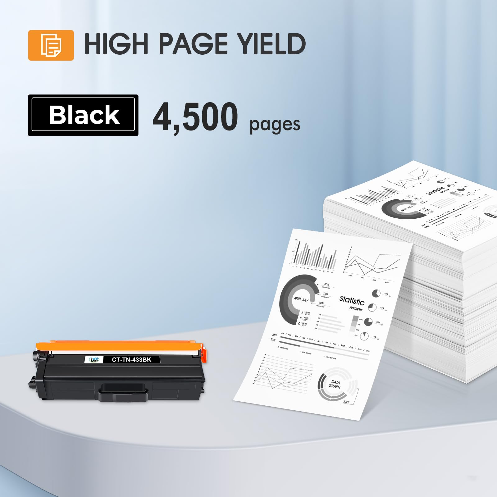 Cool Toner Compatible Toner Cartridge Replacement for Brother TN433BK TN433 TN431BK TN-433 Brother MFC-L8900Cdw HL-L8360Cdw HL-L8260Cdw HL-L8360Cdwt 8900Cdw 8360Cdw Printer (Black, 2-Pack)