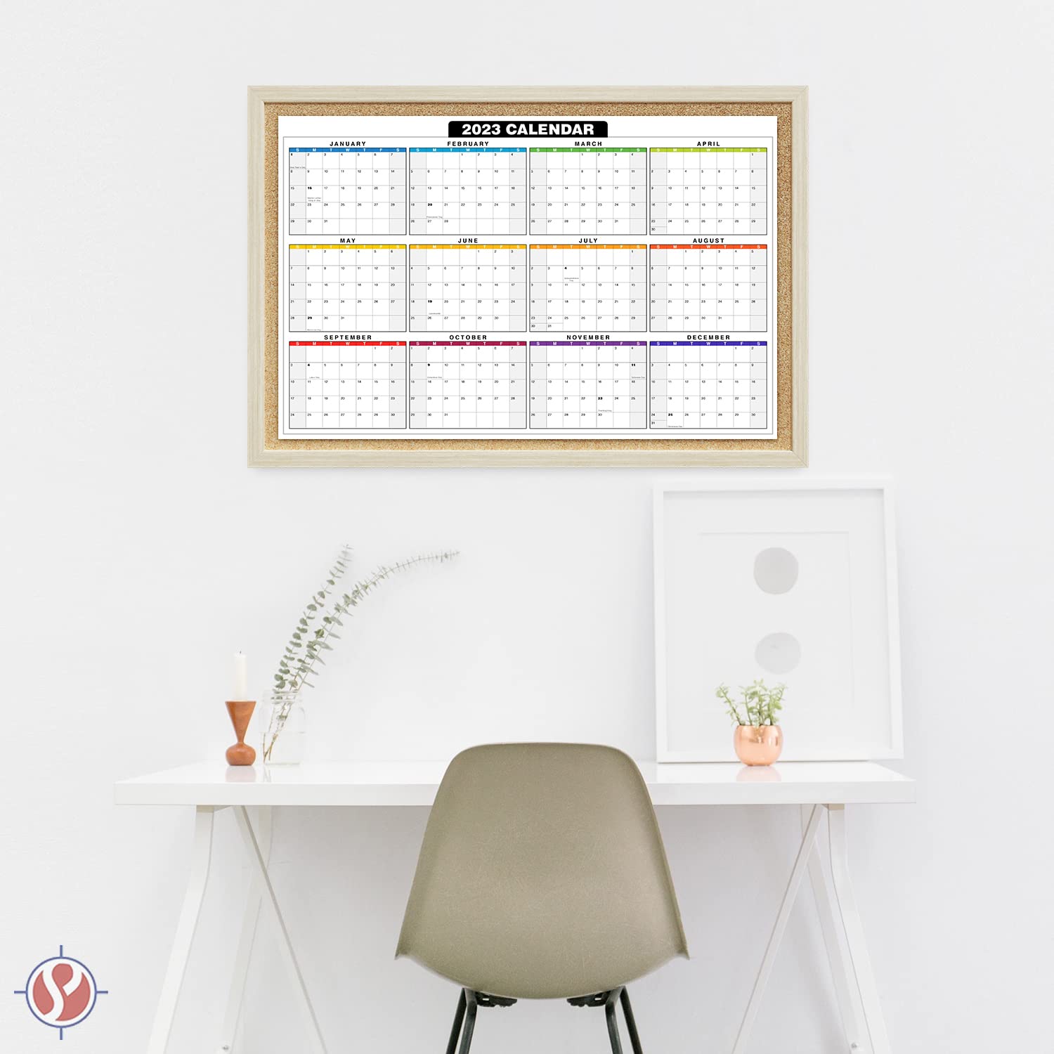 2023 Full Desk Calendar - 11 x 17β Large Size 12 Month Planner - 2 Sided Vertical/Horizontal Reversible - Printed on Thick and Durable 80lb Cardstock (216 GSM) - 2 Per Pack