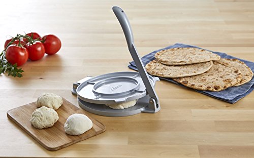 IMUSA USA MEXI-86005 6" Easy to Use Aluminum Tortilla Press, Silver