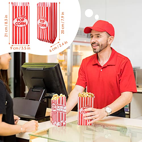 602 Pcs Popcorn Maker Supplies Set Includes 600 Popcorn Paper Bags 1 oz Popcorn Individual Bags 1 Popcorn Scoops 1 Popcorn Seasoning Dredge Shaker with Handle for Home Kitchen Movie Party Use