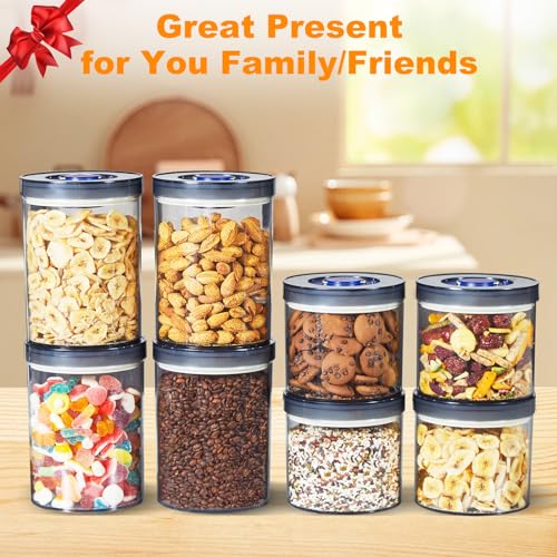 UFGOHFS Coffee Bean Storage Vacuum Seal Containers Airtight Coffee Container Airtight Food Storage Containers Coffee Vacuum Canister Sugar storage containers airtight 1.2 Liter blue