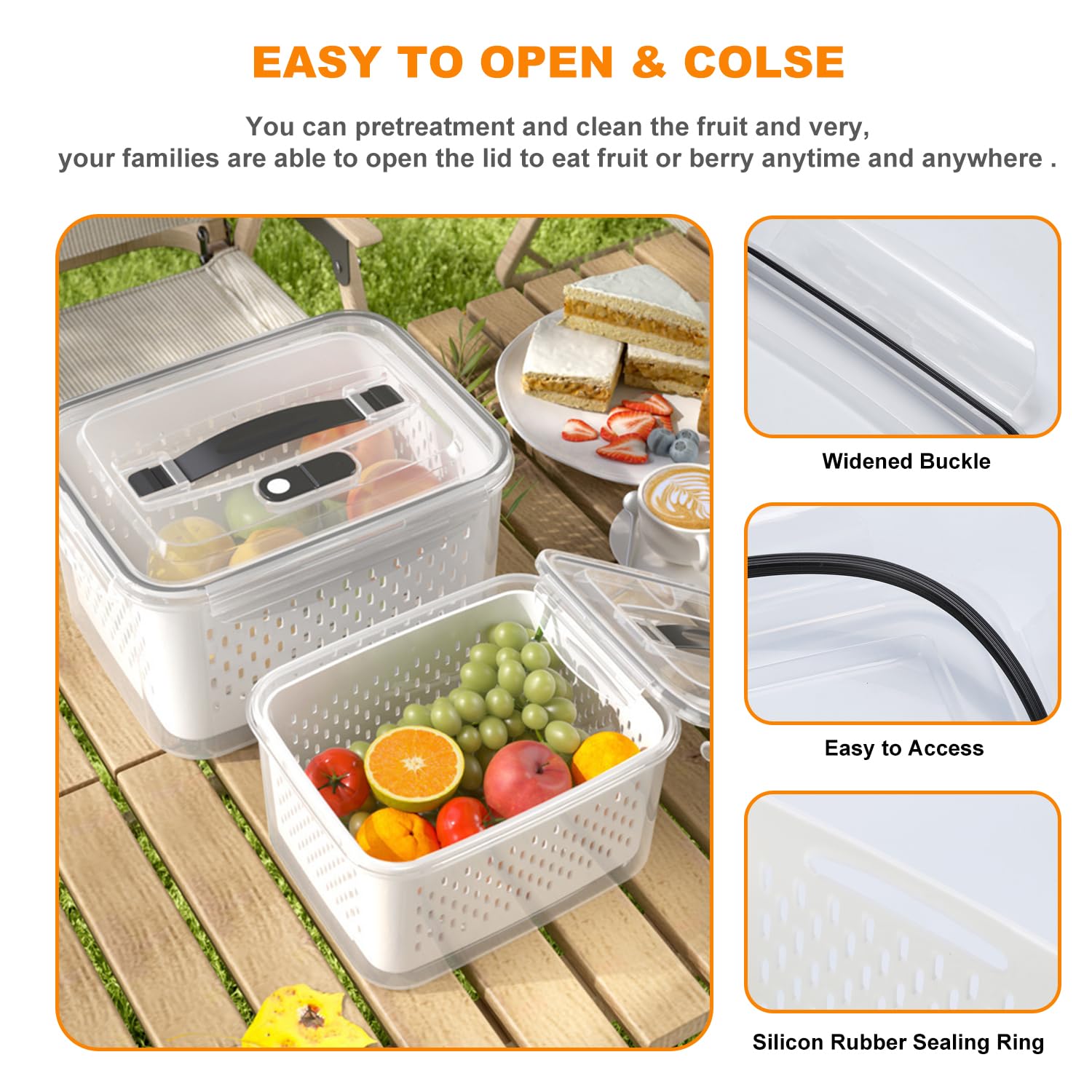 ATRONAW 12 Pieces Fruit Storage Containers for Fridge -Salad Dressing Containers To Go,Produce Storage Bins Set for Refrigerator for Salad Berry Lettuce Vegetables Meat