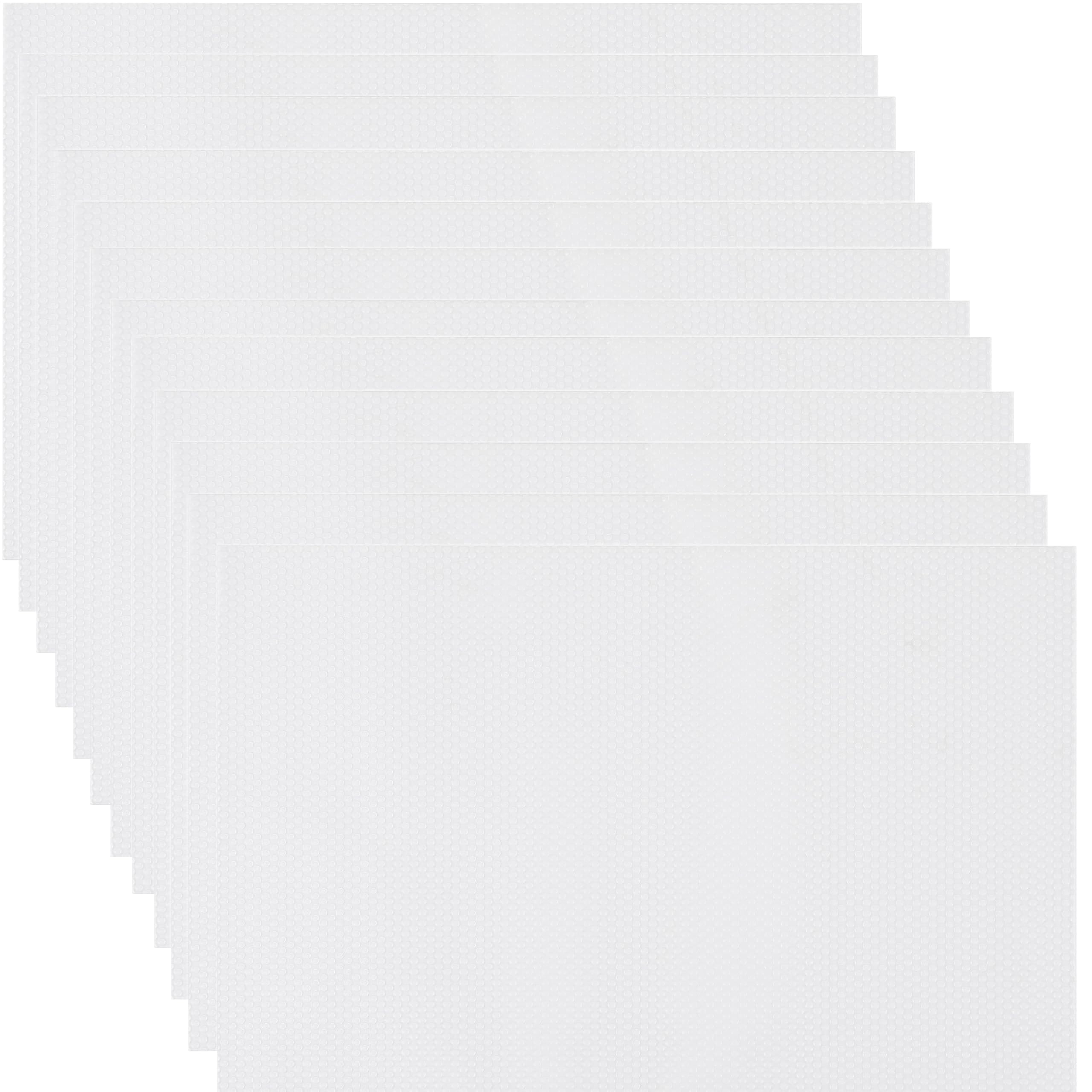 Refrigerator Liners, 12 PCS 17.7" x 11.8" Clear Fridge Liners and Mats for Shelves Washable, Non Slip Shelf Liners for Kitchen Drawer Cabinets Cupboard Placemat