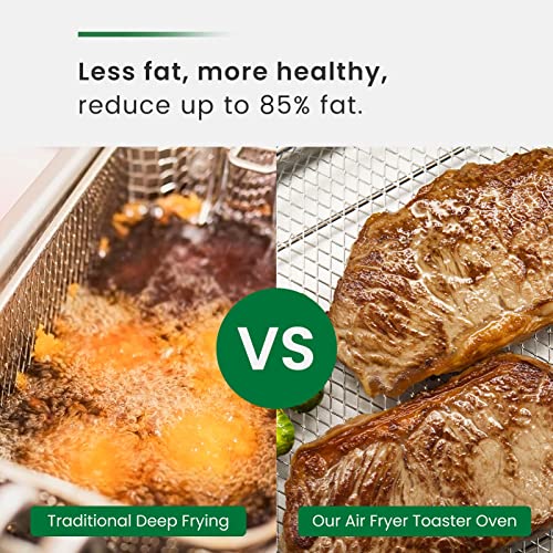 VAL CUCINE 10-in-1 Smart Air Fryer - Extra-Large Convection Countertop Toaster Oven - Brushed Stainless Steel Finish - 26.3 QT/25 L
